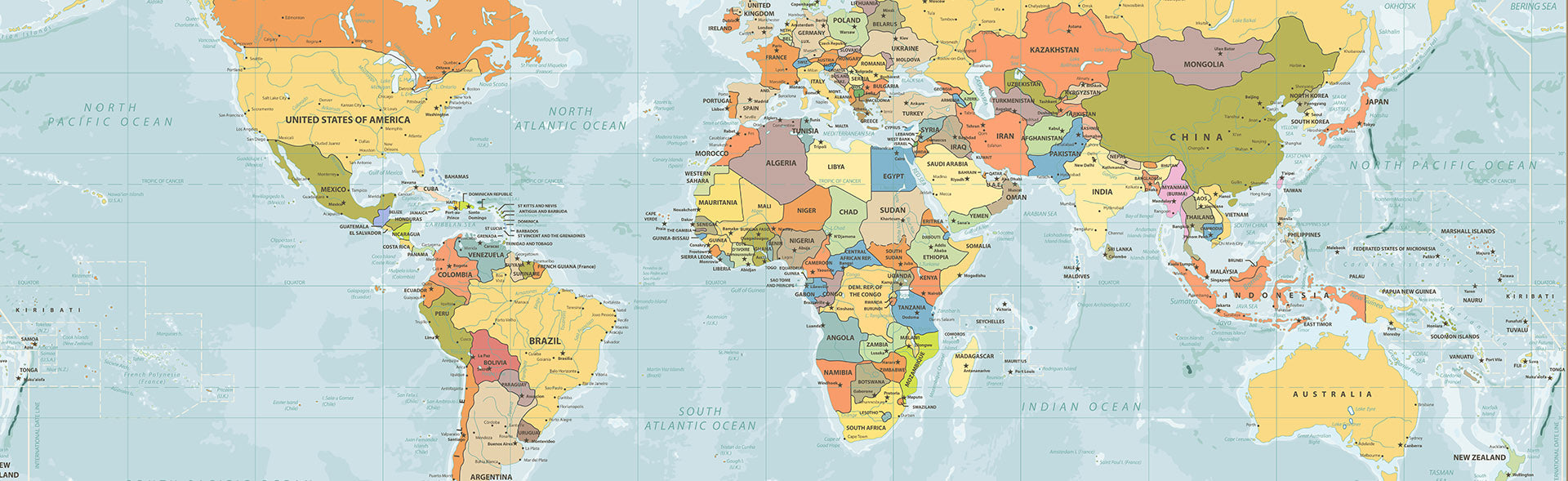 Map Wallpaper Mural – DecorsMarket