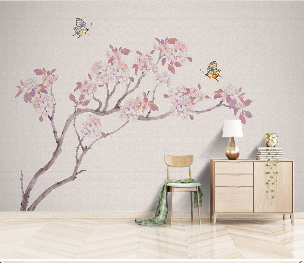 Blossoming Serenity Cherry Tree Wall Mural – DecorsMarket
