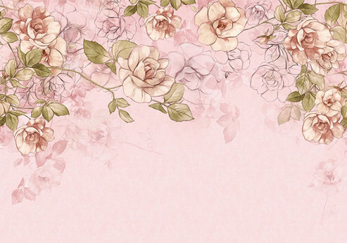 Rose Pink Kids Colorful Pink Wallpaper Mural - Decorsmarket – DecorsMarket