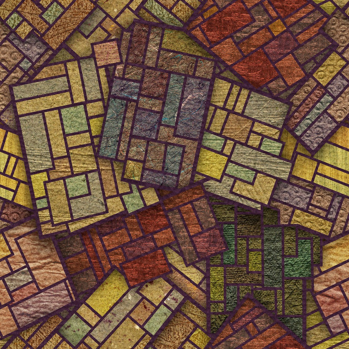 Color Brick Texture Patterns Multicolour Wallpaper Mural-Decorsmarket ...