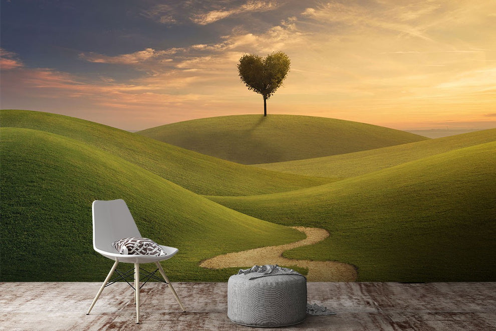 Hearty Tree Forest Plant Green Wallpaper Mural - Decorsmarket ...