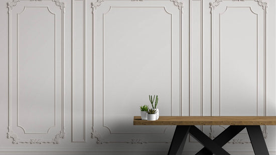 3D Mouldings Classic Wall Texture Wallpaper Mural - Decorsmarket ...