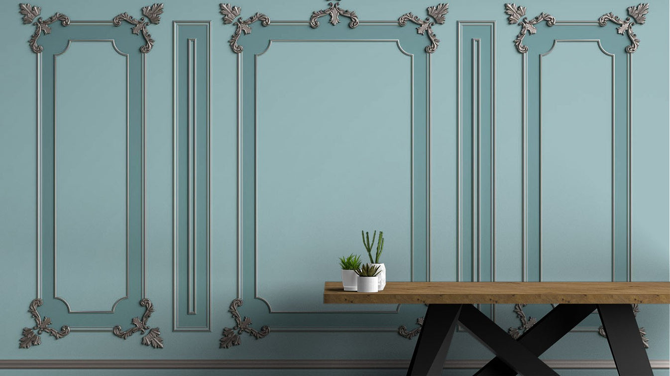 3D Mouldings Classic Wall Texture Wallpaper Mural - Decorsmarket ...