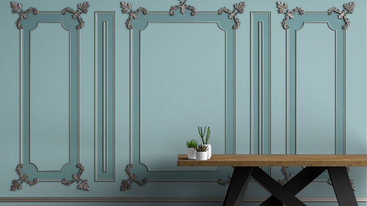 3D Mouldings Classic Wall Texture Wallpaper Mural - Decorsmarket ...