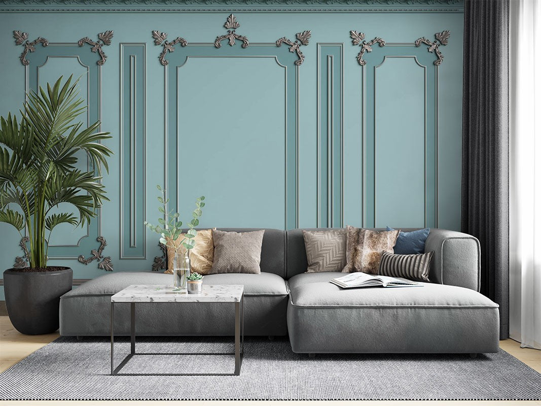 3D Mouldings Classic Wall Texture Wallpaper Mural - Decorsmarket ...