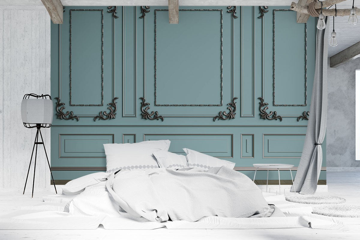 3D Mouldings Classic Wall Texture Wallpaper Mural - Decorsmarket ...