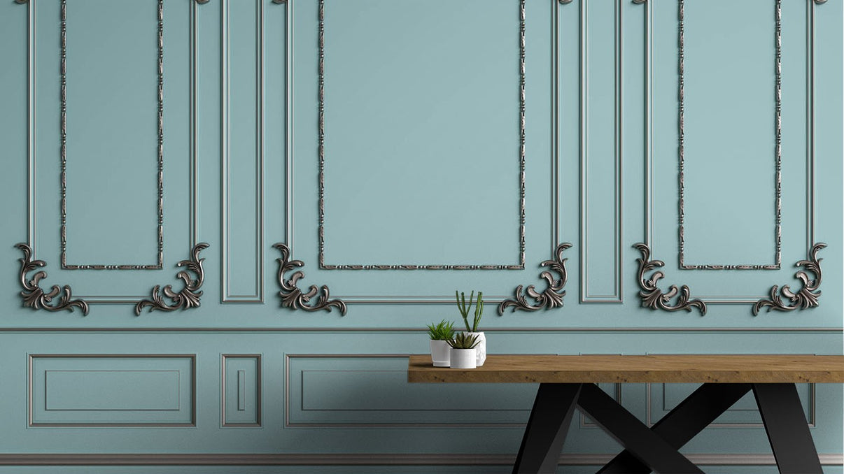 3D Mouldings Classic Wall Texture Wallpaper Mural - Decorsmarket ...