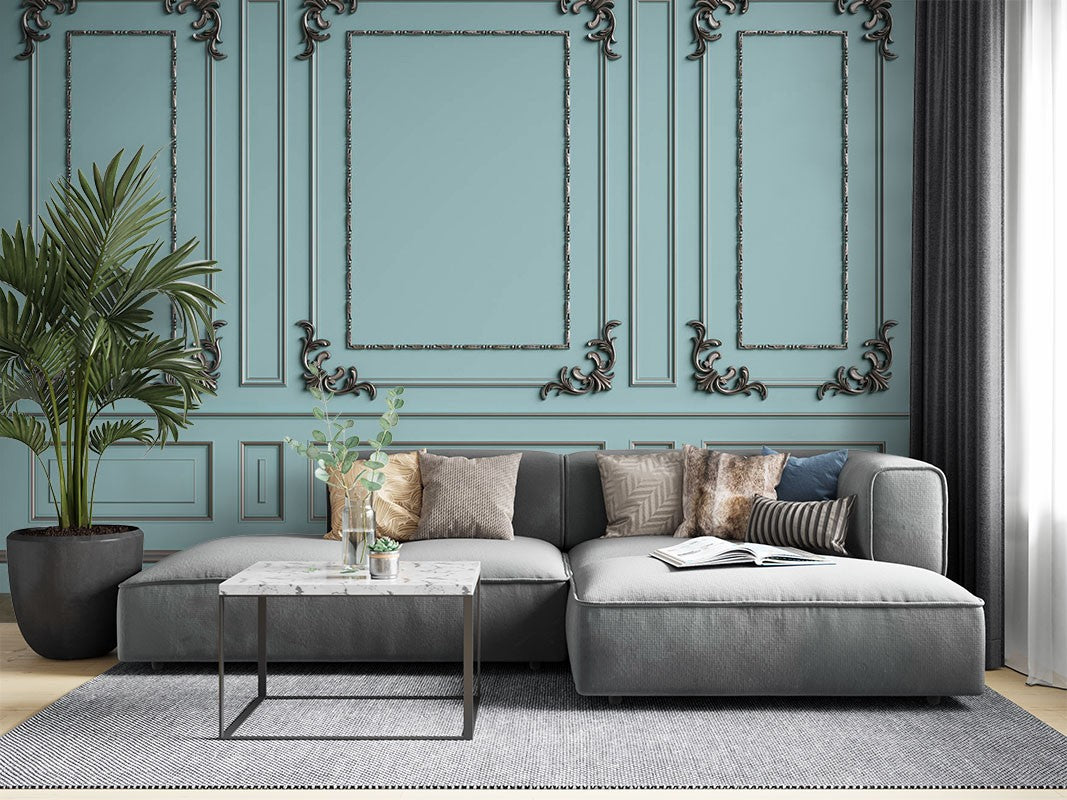 3D Mouldings Classic Wall Texture Wallpaper Mural - Decorsmarket ...