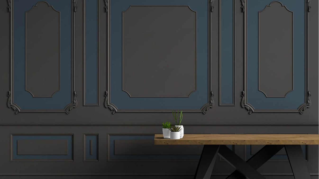 3D Mouldings Classic Wall Texture Wallpaper Mural - Decorsmarket ...