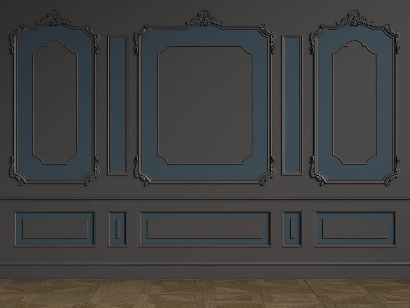 3D Mouldings Classic Wall Texture Wallpaper Mural - Decorsmarket ...