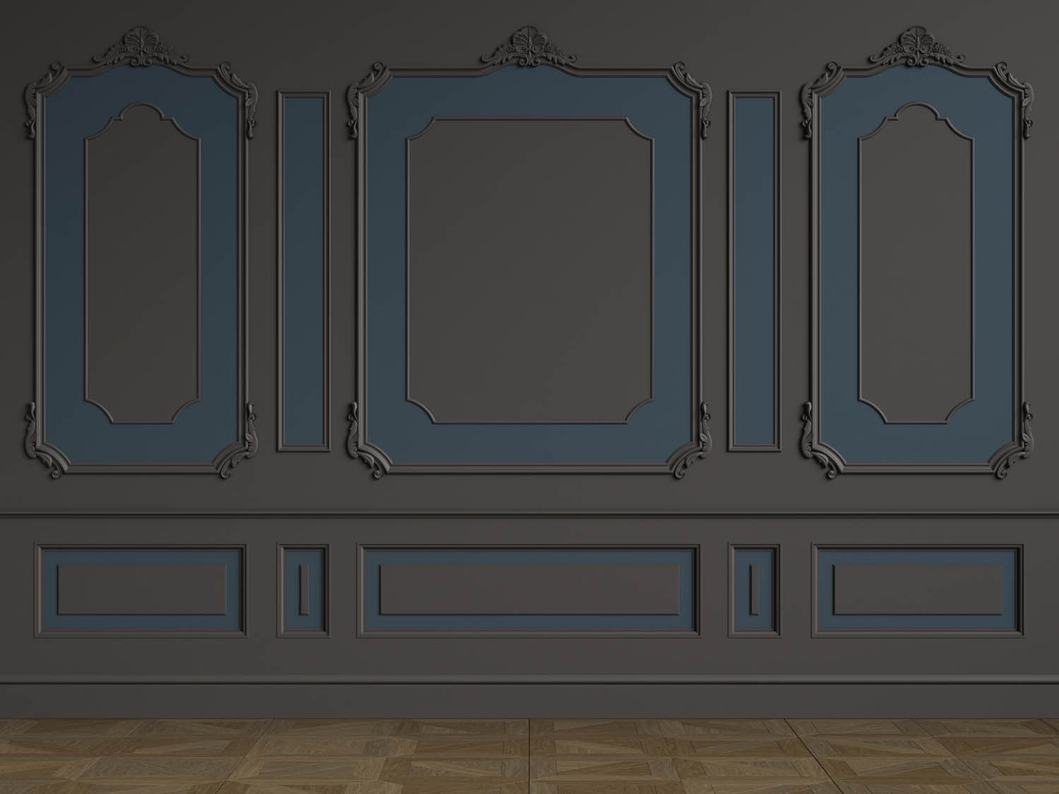 3D Mouldings Classic Wall Texture Wallpaper Mural - Decorsmarket ...