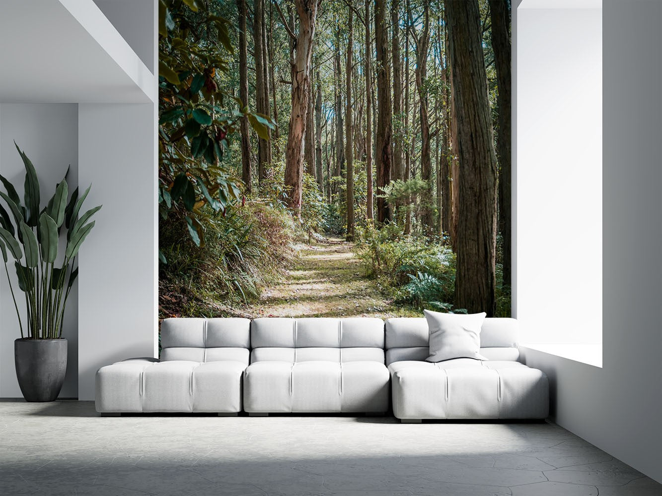 Path Forest Green Wallpaper Mural - Decorsmarket – DecorsMarket
