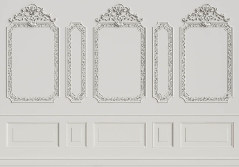 3D Mouldings Classic Wall Texture Wallpaper Mural - Decorsmarket ...