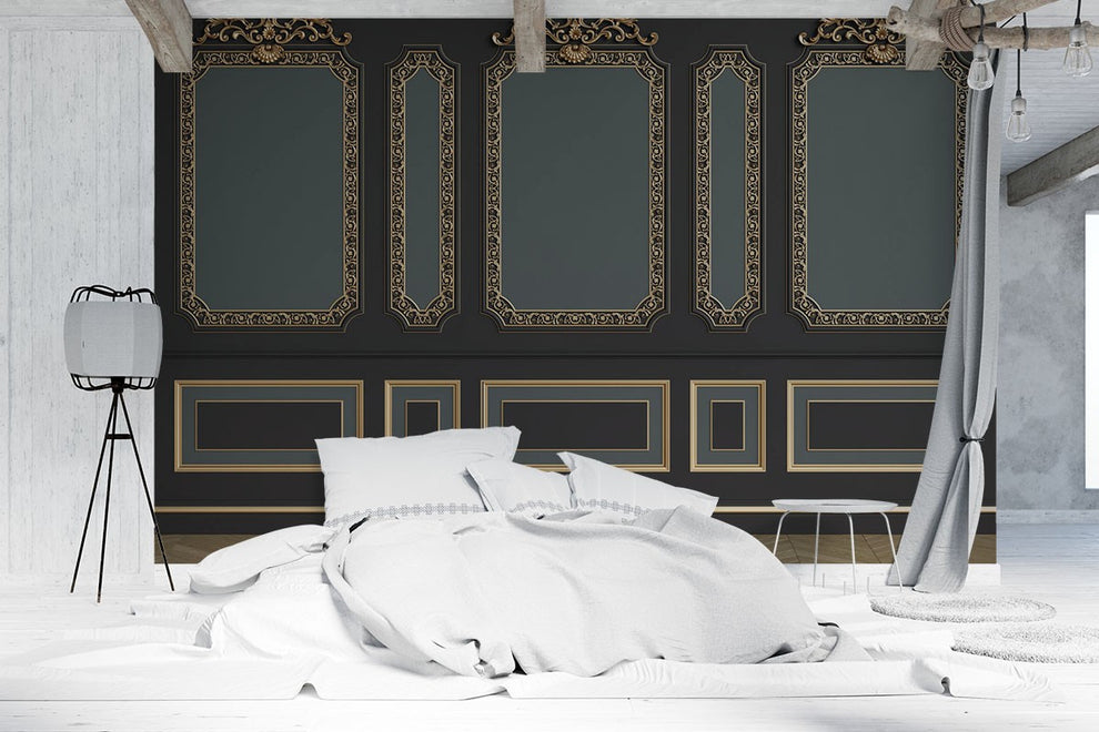 3D Mouldings Classic Wall Texture Wallpaper Mural - Decorsmarket ...