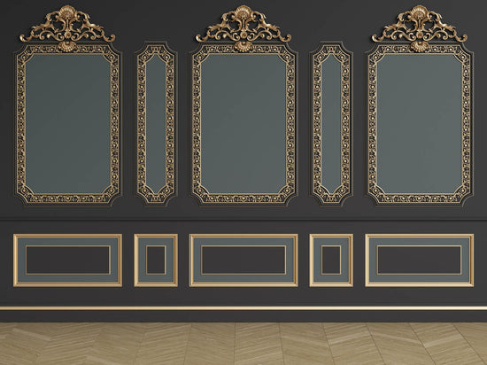 3D Mouldings Classic Wall Texture Wallpaper Mural - Decorsmarket ...